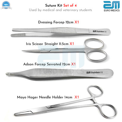 Surgical Suture Kit Laceration Medical Student Surgical Tools Adson ...