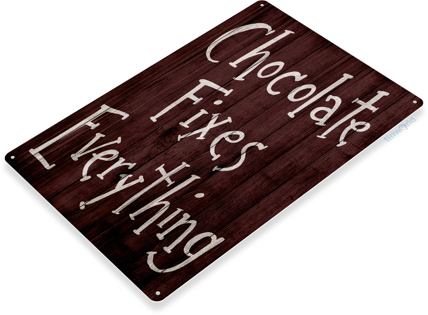 Chocolate Tin Metal Sign Desert Cottage Kitchen Chocolate Decor Tin ...
