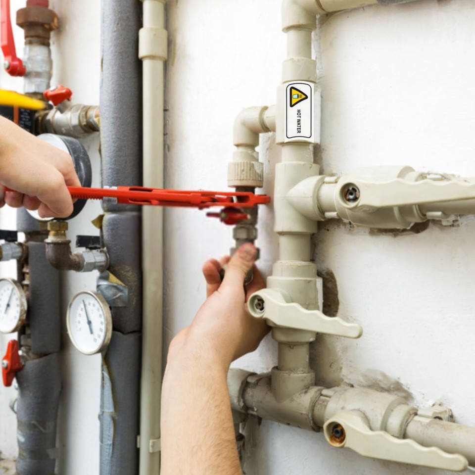 Self-adhesive Safety Sign Warning Sticker Hot Water Label Labels | eBay ...