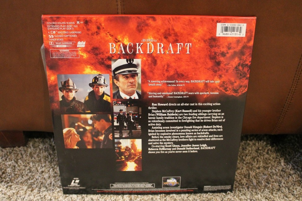 Backdraft LaserDisc Kurt Russell | eBay