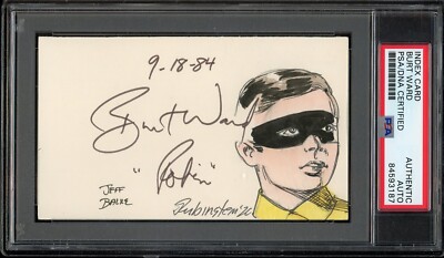 Burt Ward 1966 Batman Auto Rubinstein Art Sketch Custom PSA DNA | eBay