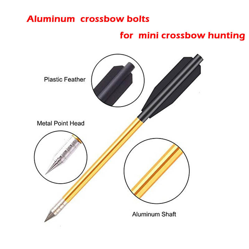 60X Aluminium Crossbow Bolts 6.5" Steel Tips for 50-80lbs Pistol ...