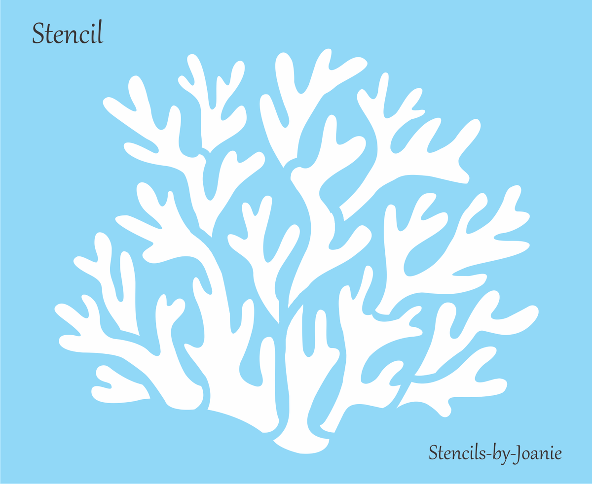 Coral Reef Stencil Printable