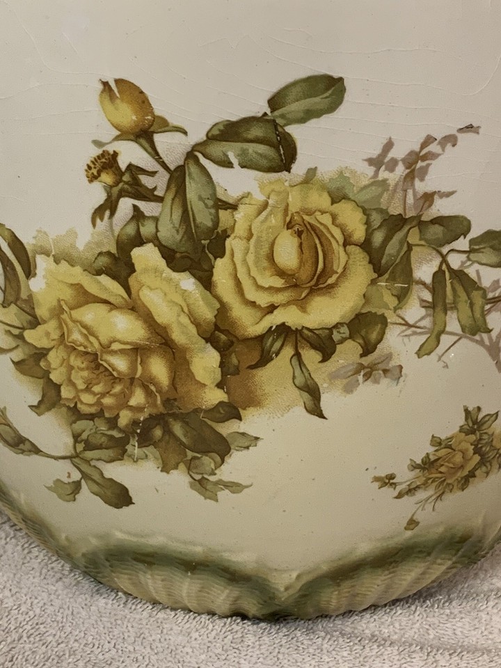 Huge Victorian Stroke-on-Trent Ironstone Chamber Pot w/Lid, Seashell ...