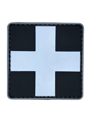 JTG MEDIC EMS CROSS SWAT PARAMEDIC EMT PVC RUBBER TACTICAL HOOK PATCH ...