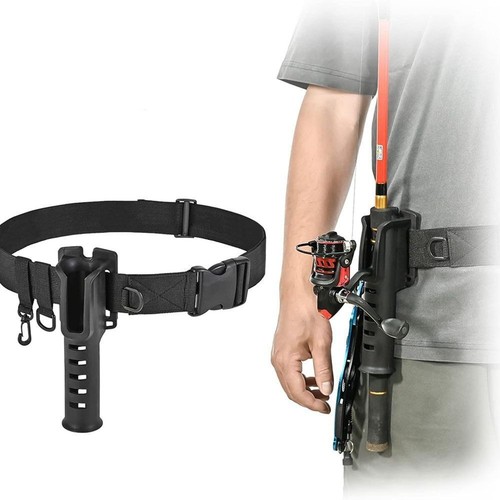 Adjustable Fishing Wading Belt Detachable Buckle Rod Belt Holder ...