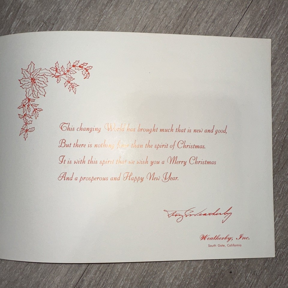 Vintage Roy Weatherby Rifles Christmas Card Showing Trophy Room Of Weir ...