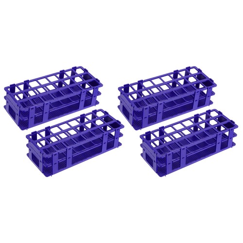 4Pcs 25mm Square Hole Plastic Detachable 40 Holes Test Tube Rack, Blue ...
