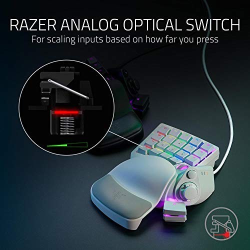 Razer Tartarus Pro Mercury White Left Hand Keypad 20 Analog Operating ...