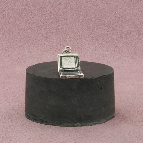 sterling silver 3d laptop computer charm pendant | eBay