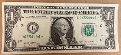 2017A $1 DOLLAR STAR NOTE 500K LOW SHEETS PRINT RUN L 06559446 * Fancy ...
