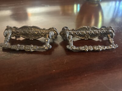 Drawer Pulls - Victorian Cast Brass Drawer Pulls