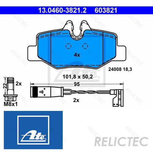 Rear Brake Pads Set MB:W639,VITO,Vito,VIANO A0014211010 0004216210 ...