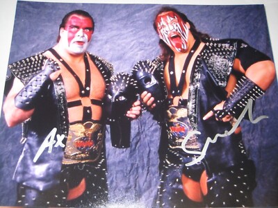 WWF,WWE LEGENDS DEMOLITION AX & SMASH AUTO SIGNED 8X10 PHOTO COA FREE ...