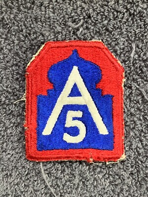 US Army 5th Army Patch Full Color WW2 Vintage | eBay