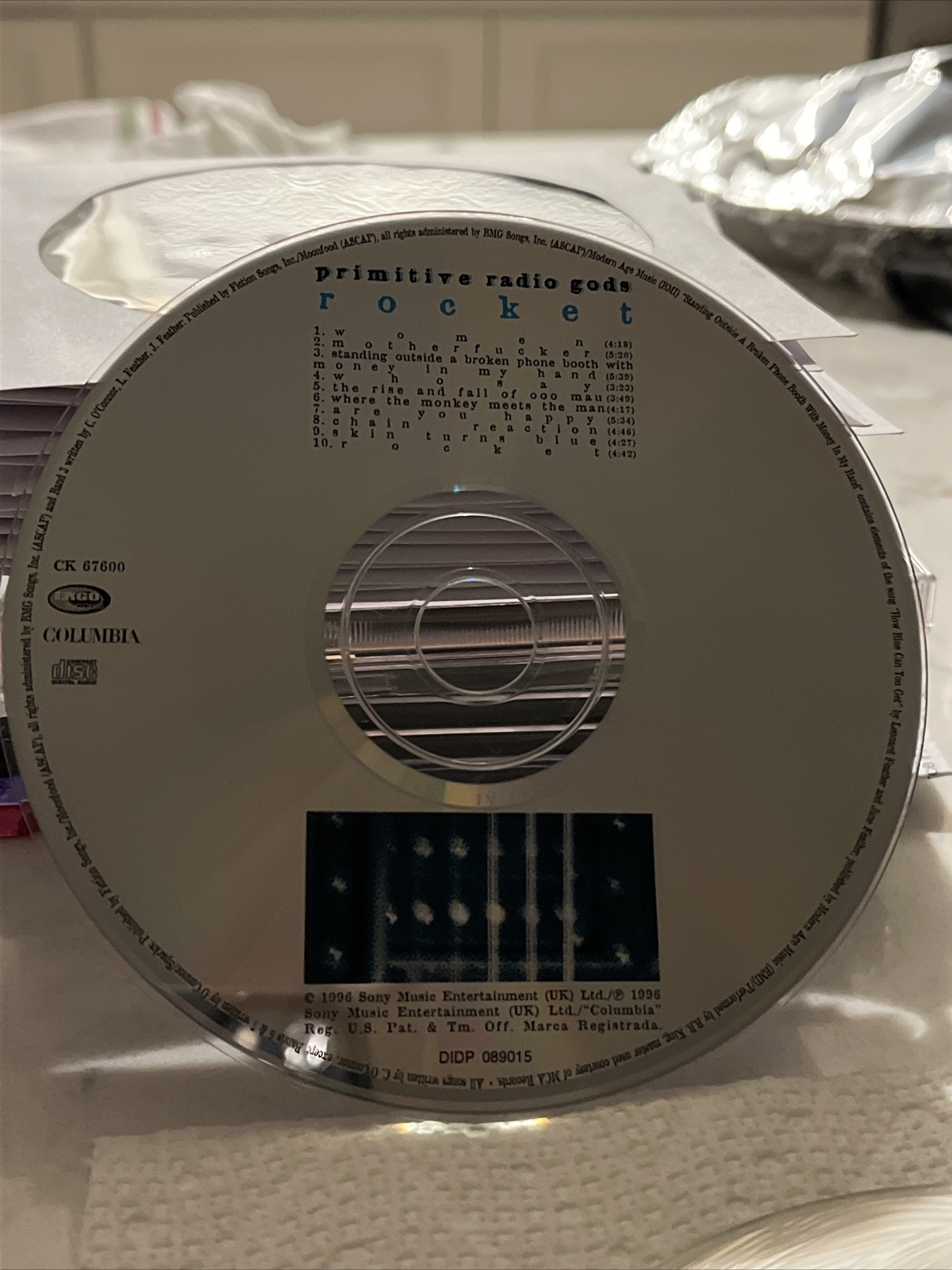 Rocket by Primitive Radio Gods (CD, 1996, Sony Music) CD ONLY ...