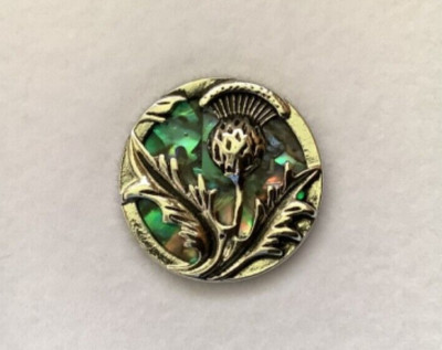 Stunning Scottish Thistle Inlaid Paua Shell Pin Badge | eBay UK