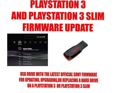 PS3 UPDATE INSTALL USB FLASH DRIVE PLUG IN LATEST OFFICIAL SONY ...