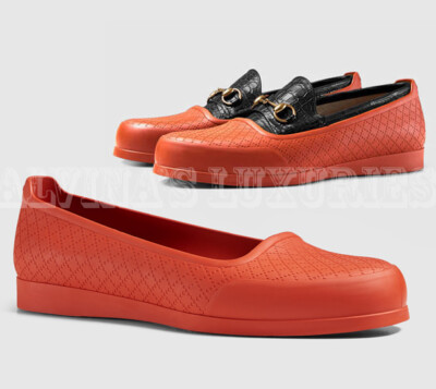 GUCCI MENS SHOES PUMPKIN DIAMANTE PATTERN RUBBER OVERSHOE sz 10 | eBay