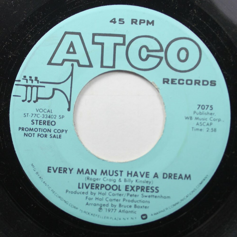 Rock Promo 45 Liverpool Express - Every Man Must Have A Dream / Every ...