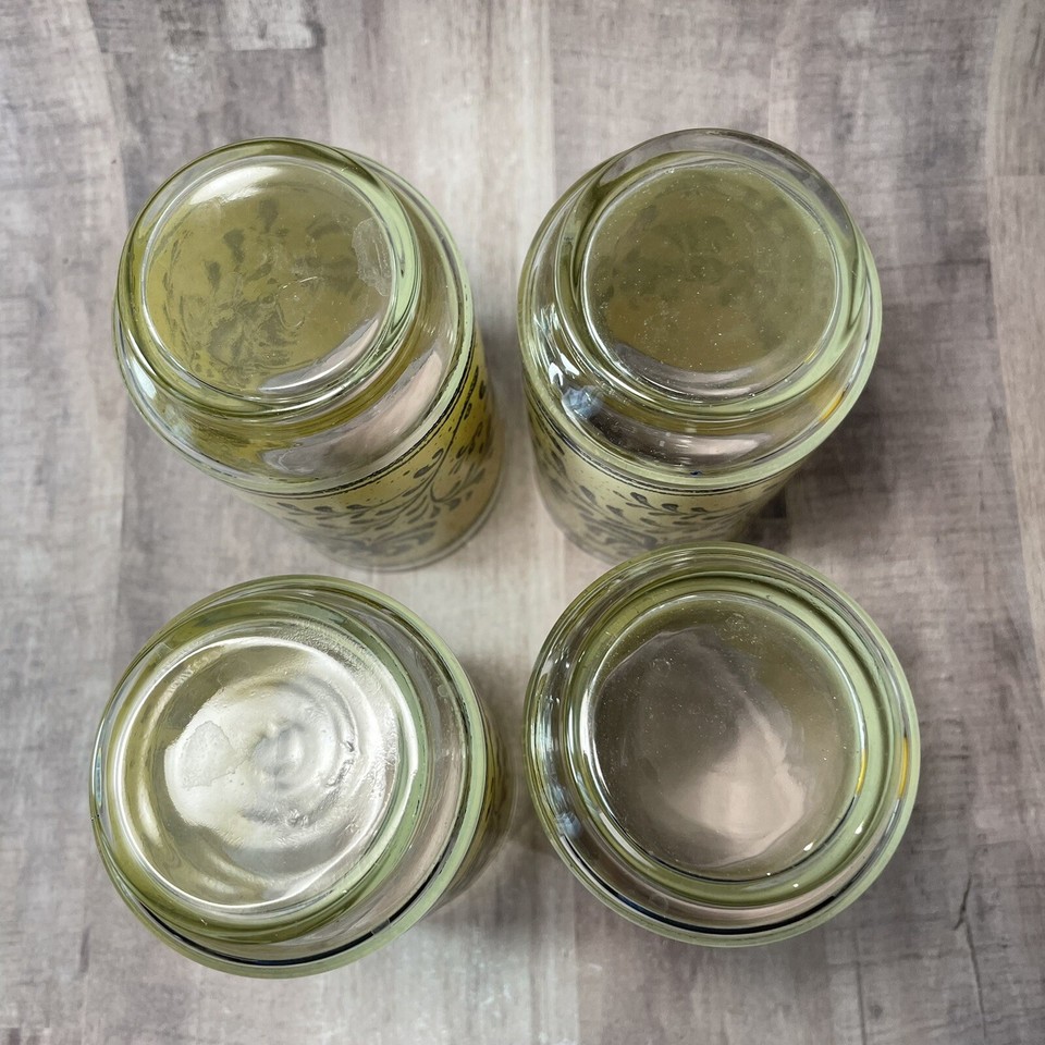 Set Of 4 Homestead by Pyrex 12 oz Glassware Tumblers 5" Tall EUC | eBay