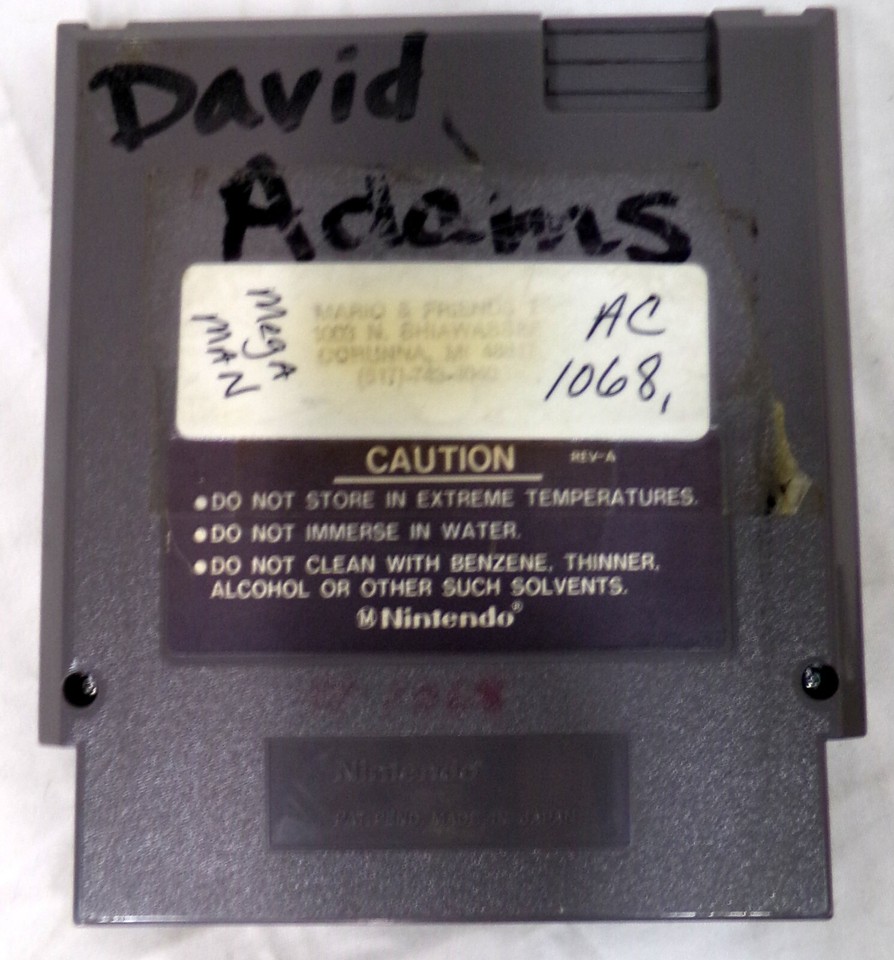 Nintendo Entertainment System NES Capcom Mega Man Game Cartridge Only ...