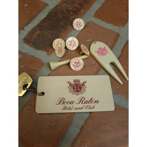 VINTAGE RARE The Boca Raton Hotel Club Old Room Key GOLF Markers Logo ...