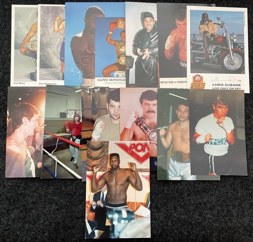 BOXING PHOTOS AND CARDS X 14 INCL PAT CLINTON BARRY MCGUIGAN & CHRIS ...