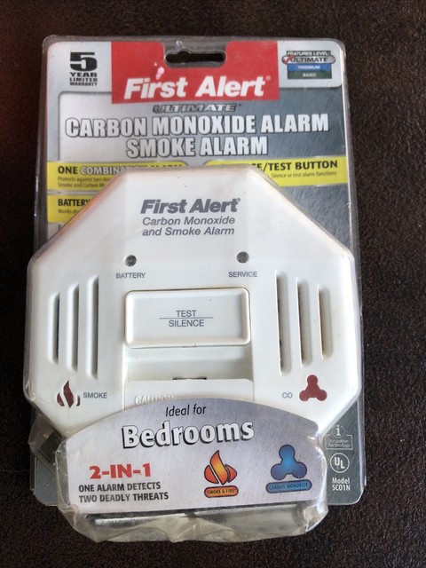 First Alert Ultimate Carbon Monoxide Alarm Smoke Detector Combo 2 in 1 ...