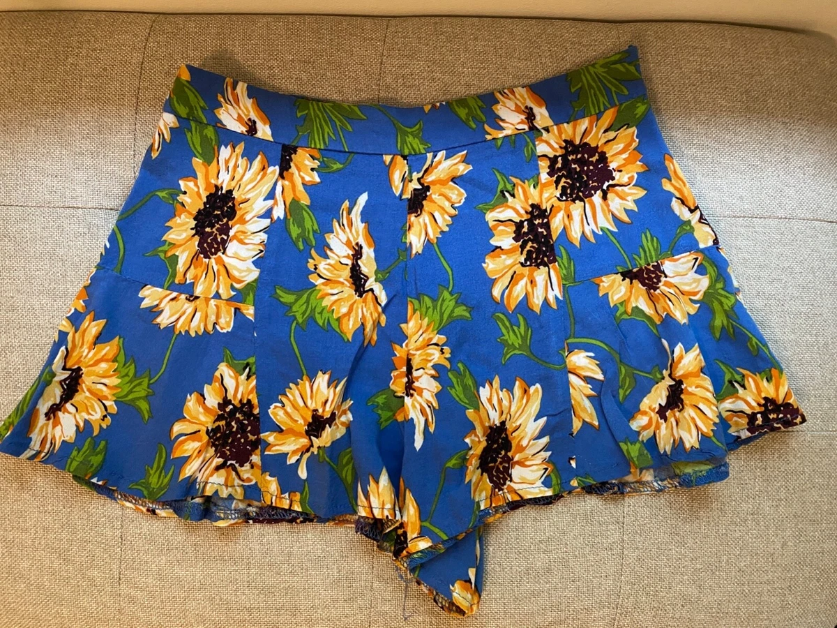 Sunflower Print Shorts