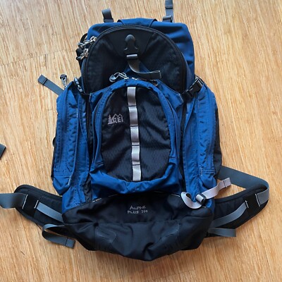 REI Alpine Medium Backpack Internal Frame 35 Blue Hiking Camping 35w | eBay