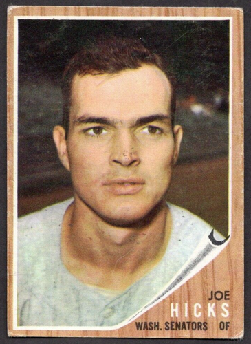 1962 Topps #428 Joe Hicks Washington Senators GD/VG | eBay
