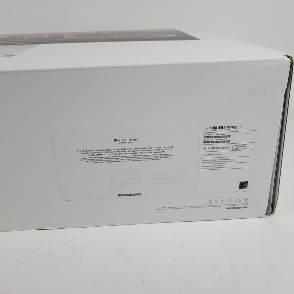 Apple Mac Studio Display 27 Inch Monitor EMPTY BOX in Box ONLY for ...