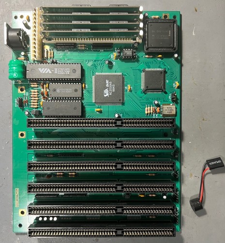 RARE 386SX Motherboard w/ CACHE, M396F-replika, 386SX-33 + Co Processor ...