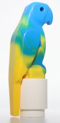 Lego Bird Parrot with Large Beak with Marbled Blue Pattern | eBay