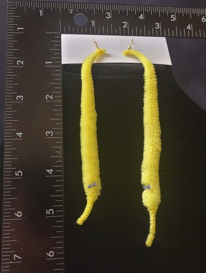 Handmade Squirmles /Tricky Worm Earrings! Pick Your Favorite Neon Color ...