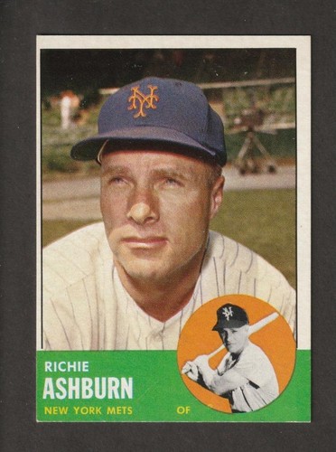 1963 TOPPS RICHIE ASHBURN HOF #135 - NEW YORK METS - NM (1389) | eBay