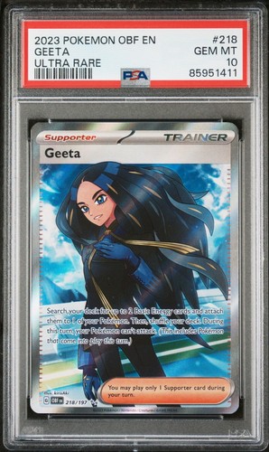 2023 Pokemon Obsidian Flames Geeta Full Art Trainer Ultra Rare #218/197 ...