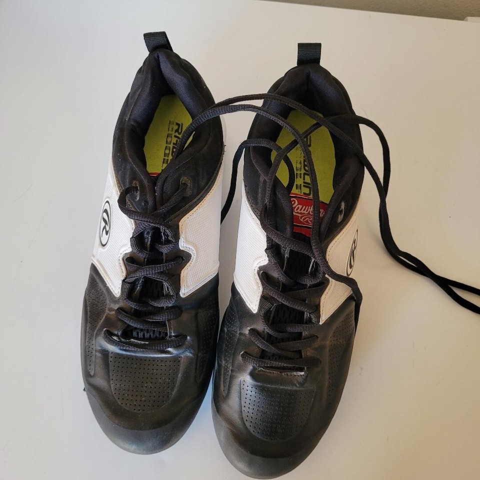 Rawling Baseball Shoes Tuff Tek. Size 9 Black White Great Condition | eBay