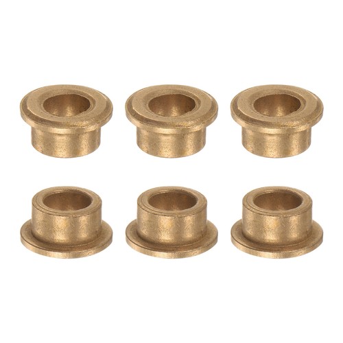 6pcs Flange Bearing Sleeve 8mm x 12mm x 8mm Bronze Self Lubricating ...