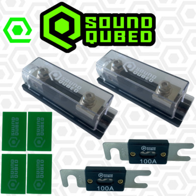 2 Pack SS ANL Fuse Holder with Fuses Car Audio Soundqubed 100a-500a ...