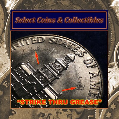 1976 Bicentennial Kennedy Half Dollar BU Struck Through Grease Error ...