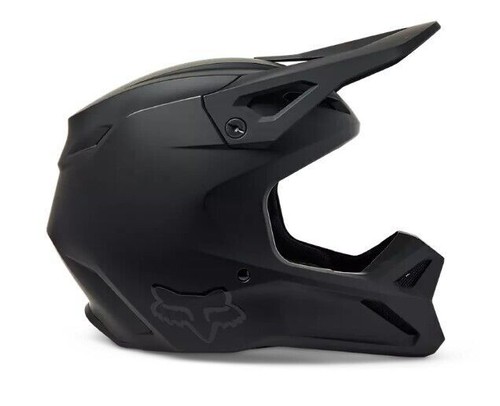 Fox Racing V1 Solid Helmet MX Motocross Dirt Bike Off-Road ATV Matte Black Adult | eBay