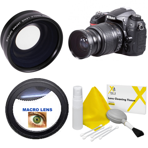 WIDE ANGLE LENS + MACRO CLOSEUP LENS +PRO KIT FOR NIKON D3000 D3100 ...