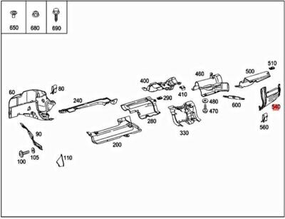 Genuine MERCEDES BBDC C204 S204 W204 Shielding 2046800122 | eBay
