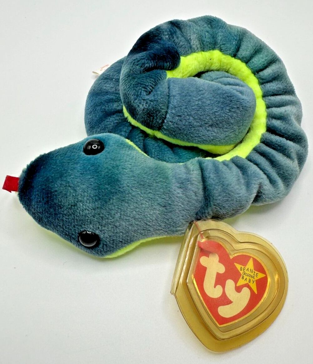 Ty Beanie Baby Hissy The Snake 1997 5th Generation Swing Tag 6th Gen ...