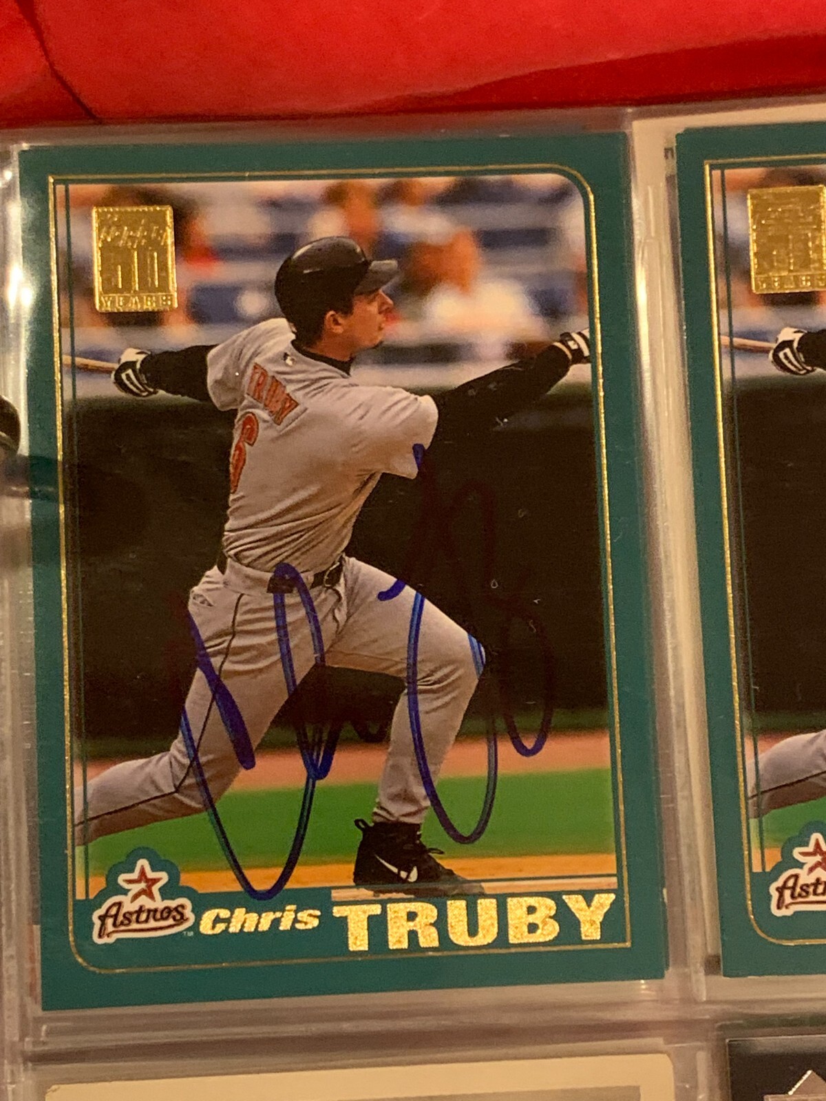 CHRIS TRUBY AUTOGRAPHED SIGNED 2001 TOPPS CARD ASTROS COA | eBay