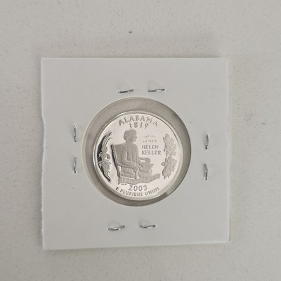 2003 S Alabama Mint Silver Proof Statehood Washington Quarter from US ...