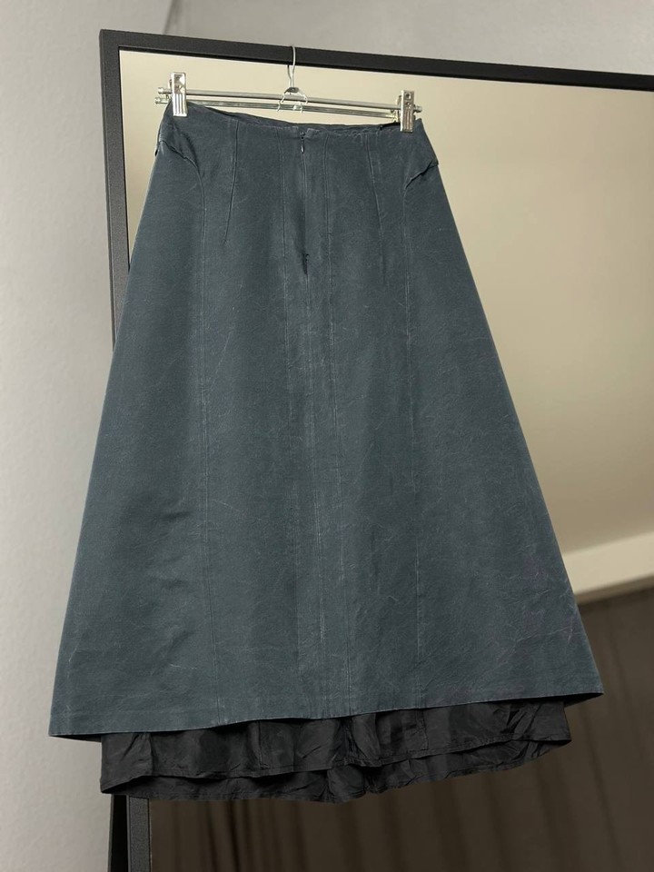 Vintage Jil Sander Skirt Long Grey Wool/Silk Avant GardeSkirt Women’s ...