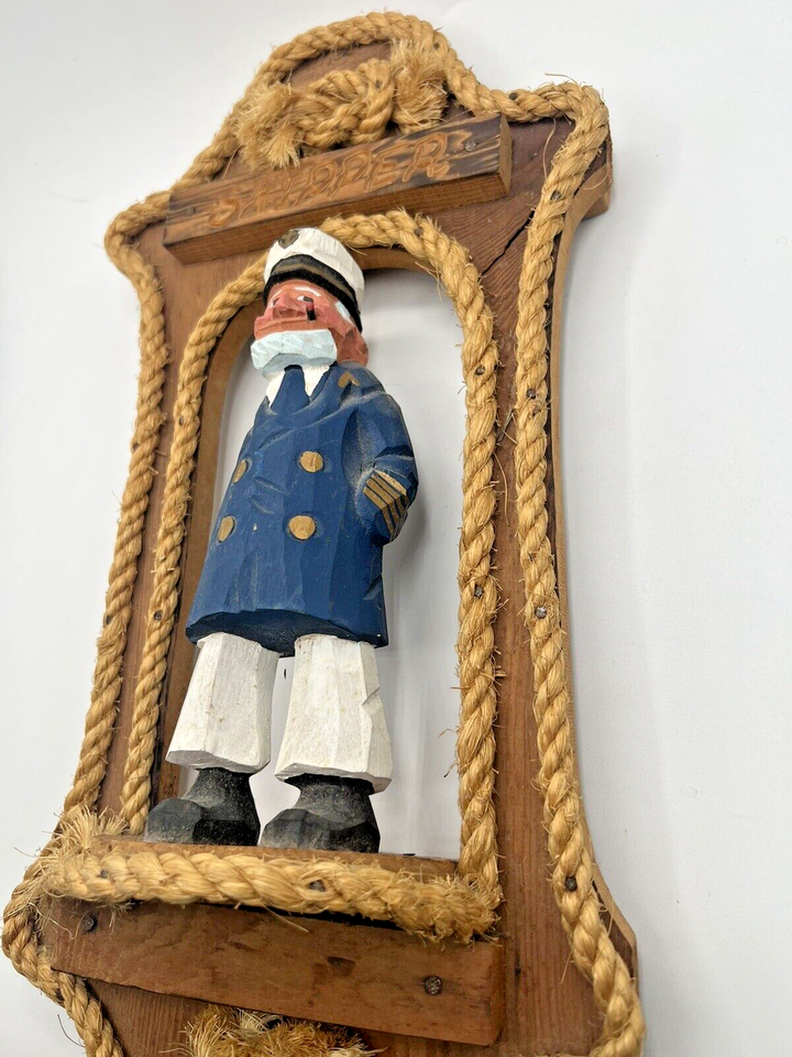 Wooden Wall Hanging Nautical Skipper Sailor | eBay